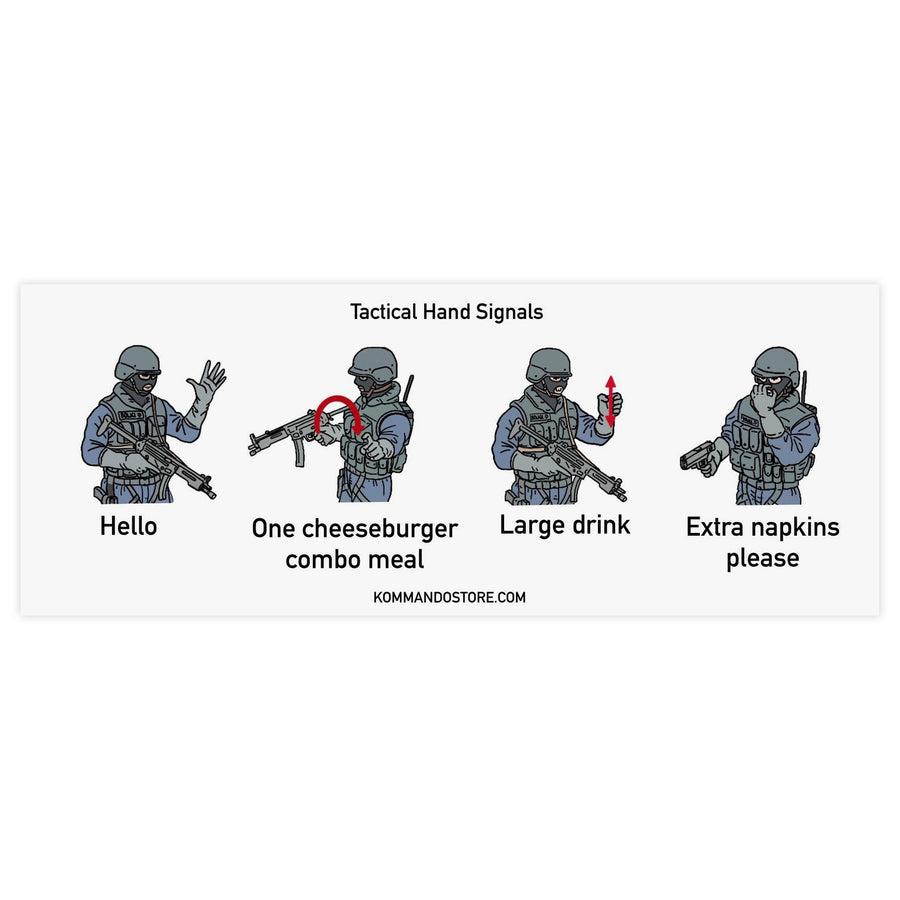 Tactical Hand Signals Sticker Slap – KommandoStore